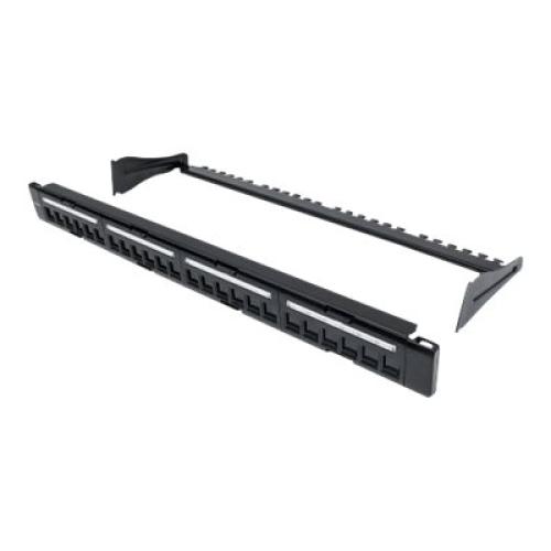 Intellinet Patch Panel, Blank, 1U, 24 Port, Black patch panel – 1U ...